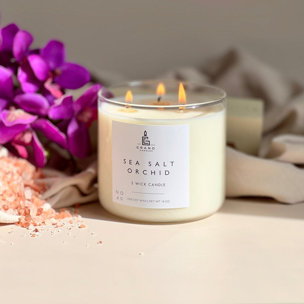 Sea Salt Orchid Soy Candle -Soy Candle: Grand Candles